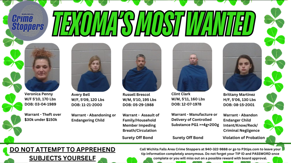 Texoma's Most Wanted | Wichita Falls Area Crime Stoppers