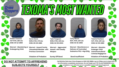 Texoma's Most Wanted | Wichita Falls Area Crime Stoppers