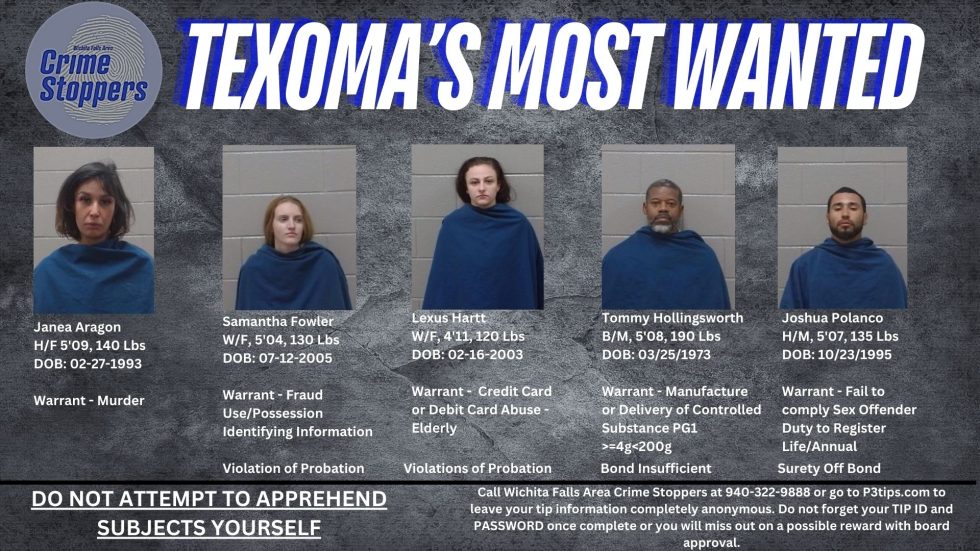 Texoma's Most Wanted | Wichita Falls Area Crime Stoppers